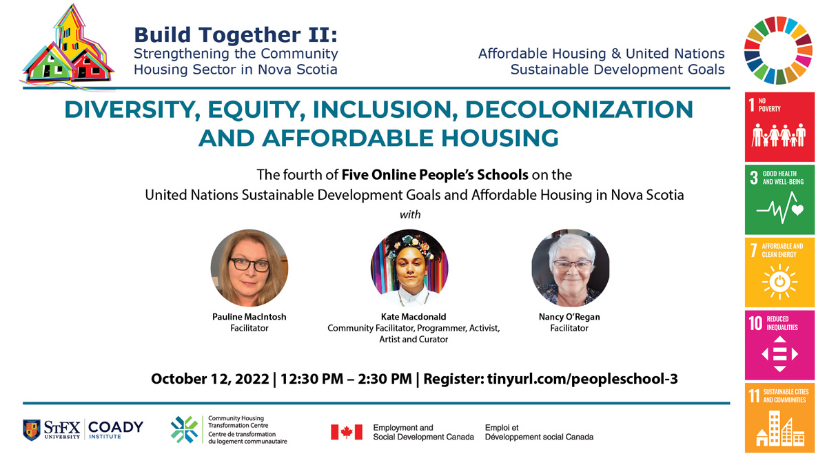 Diversity Equity Inclusion Decolonization and Affordable Housing - Coady Institute